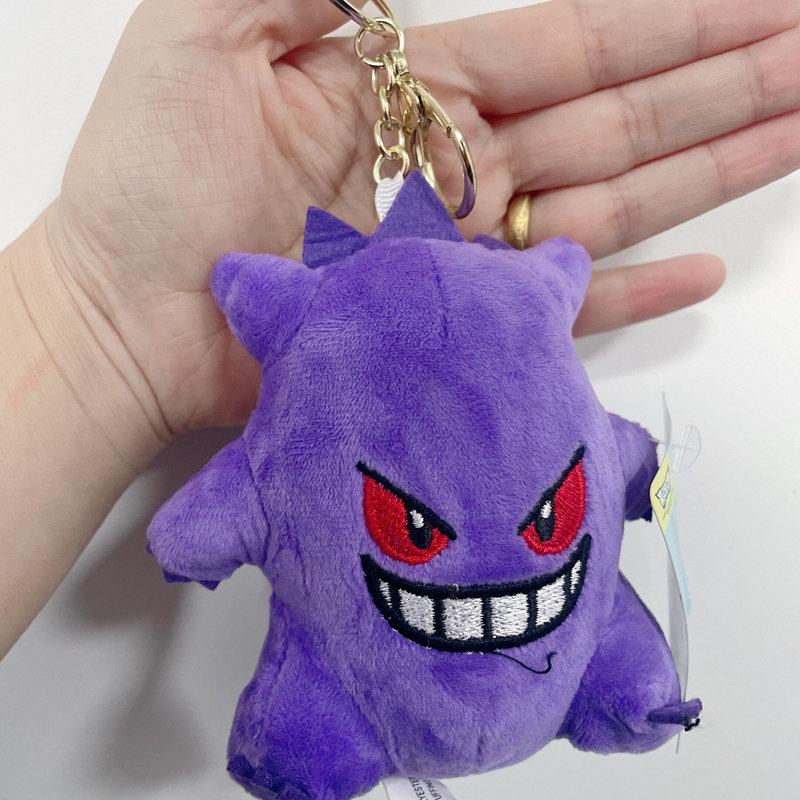 10cm Japan Anime Pokemon Gengar Hook Key chain Pocket Monster Plush ...