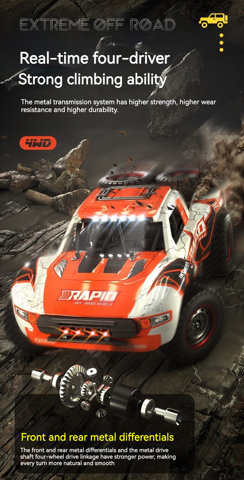 JJRC Q130 Brushless High-Speed Big Foot Climbing Off-Road Four-Wheel ...