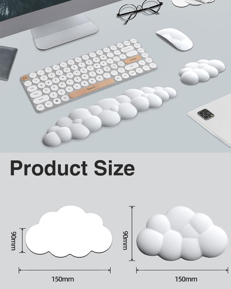 AULA Keyboard Wrist Pad Mouse Pad Silicone Leather Material anti Slip ...
