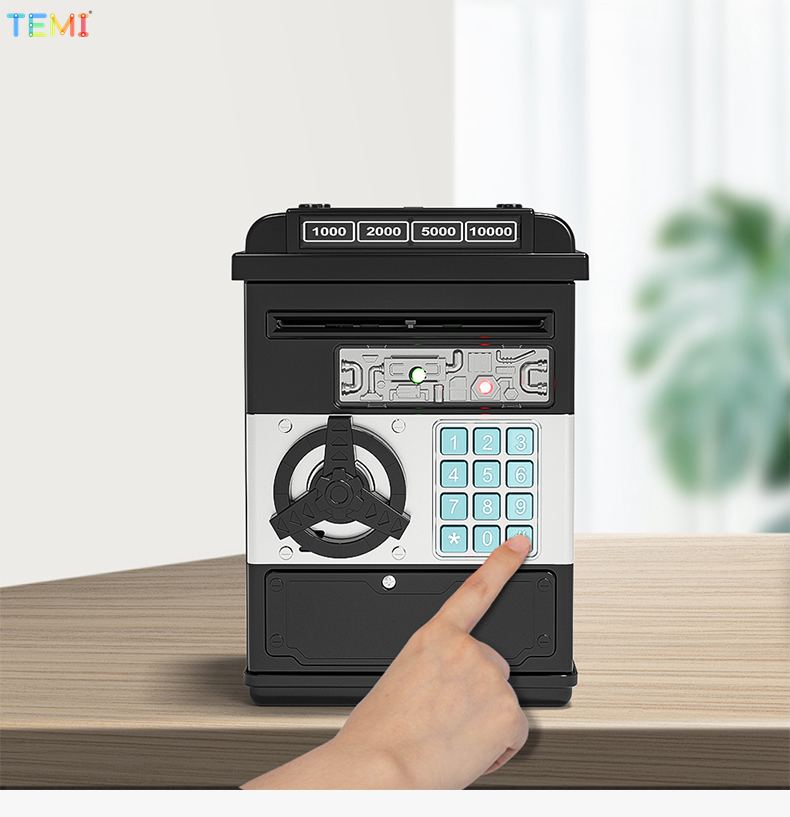 TEMI Digital Electric Piggy Bank Kids Money Saving Box Coin Savings LCD ...