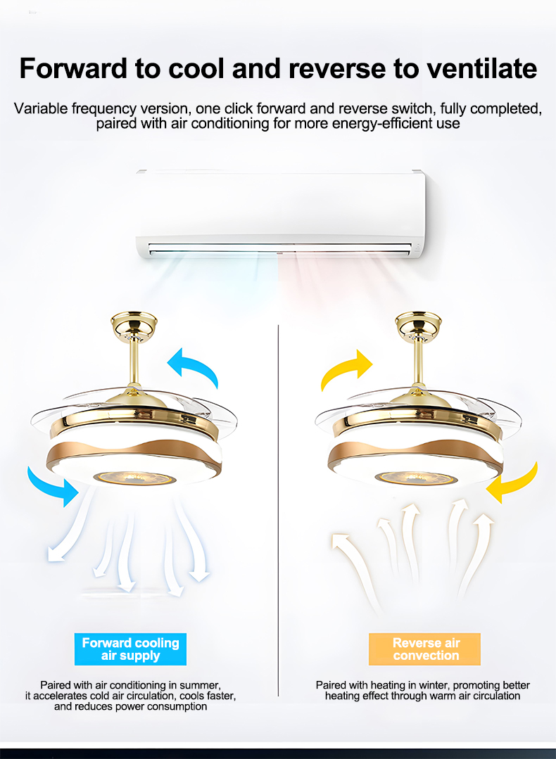 5 Years Warranty Crystal Fan Ceiling Fan With Light Strong Winds Kipas ...