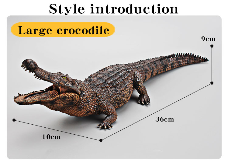 New Wild Animals Action Figures Large Solid Simulation Large Crocodiles Model PVC Collection ...