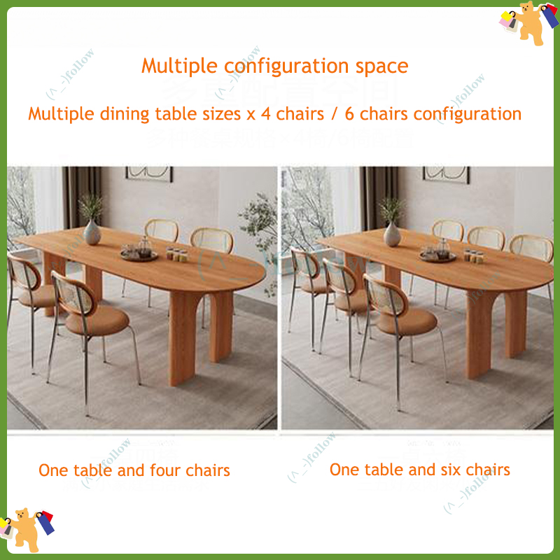 Solid wood large table dining table office desk dinner table table and ...