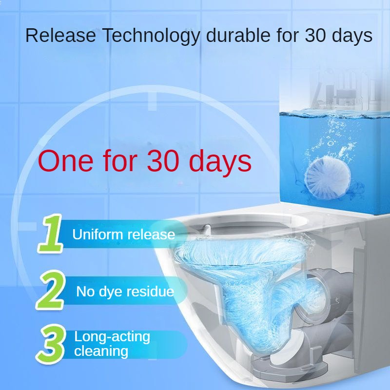 Toilet Bowl Cleaner Magic Automatic Cleaner Blue Bubble Tablet Block ...