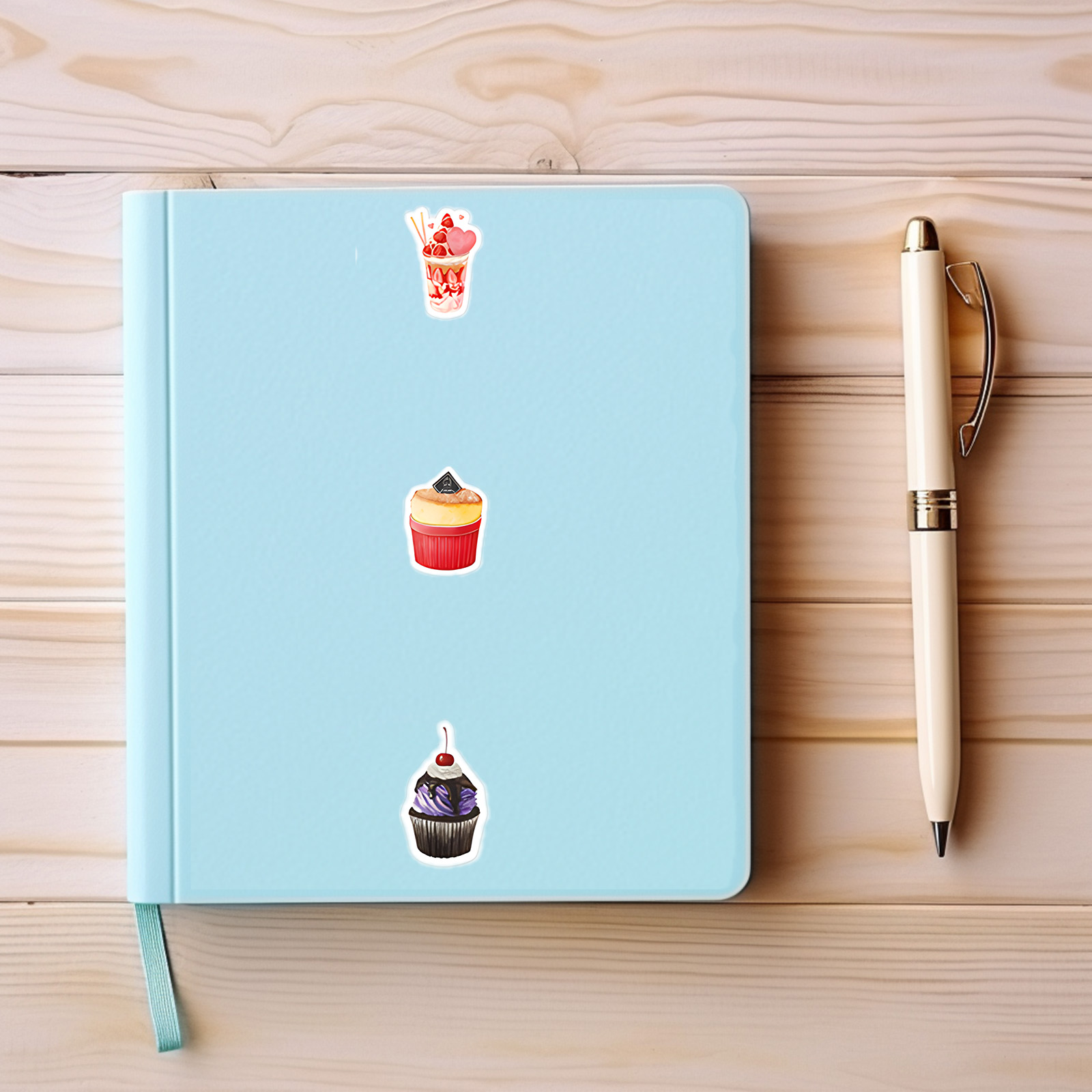 103 pcs Unique Creative Dessert Drink Snack Stickers, Cool Aesthetics ...