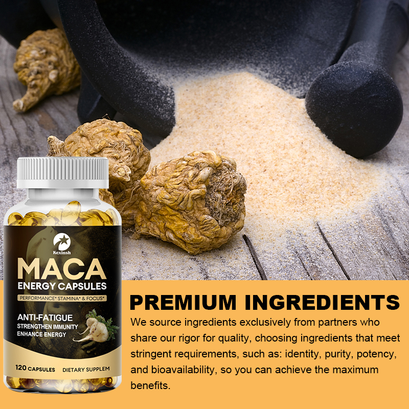 Maca Root Capsules With Ashwagandha & For Natural Energy Booster ...