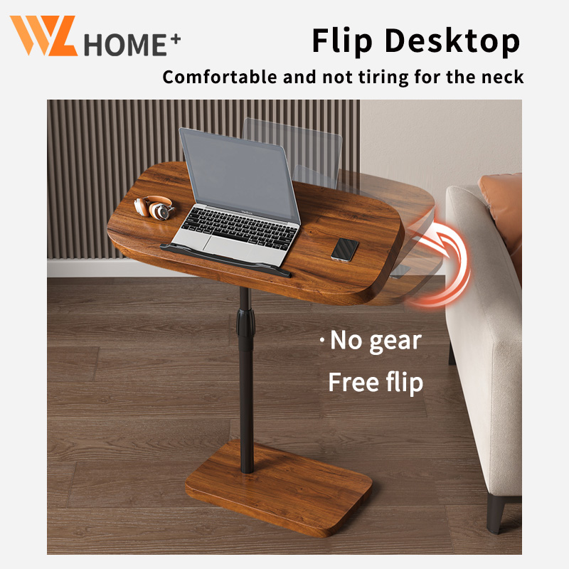 Adjustable Table Height Bedside Table Foldable Table Sofa Side Table ...