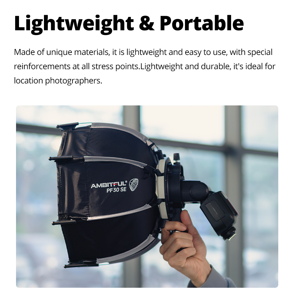 AMBITFUL PF30/PF40 30cm/40cm mini Speedlite Portable Octagon Umbrella ...