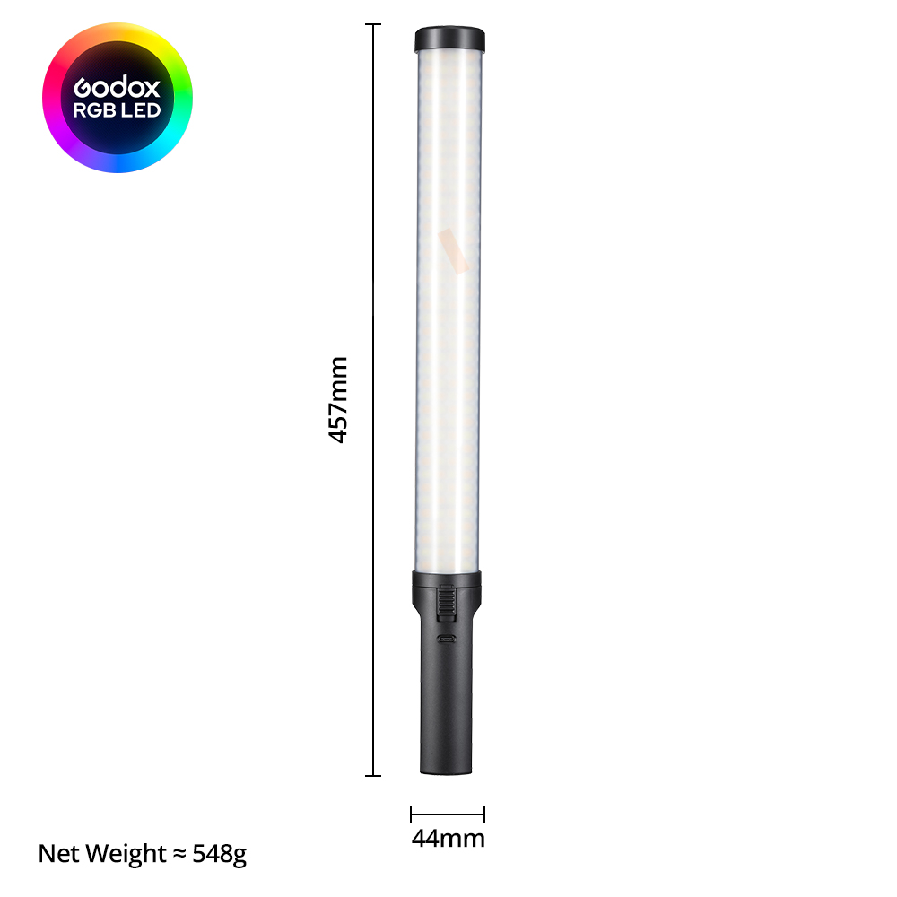 Godox LC500R Mini 20W RGB LED Tube Light Stick Light RGBWW 2500K-8500K Color Temperature 15 FX ...