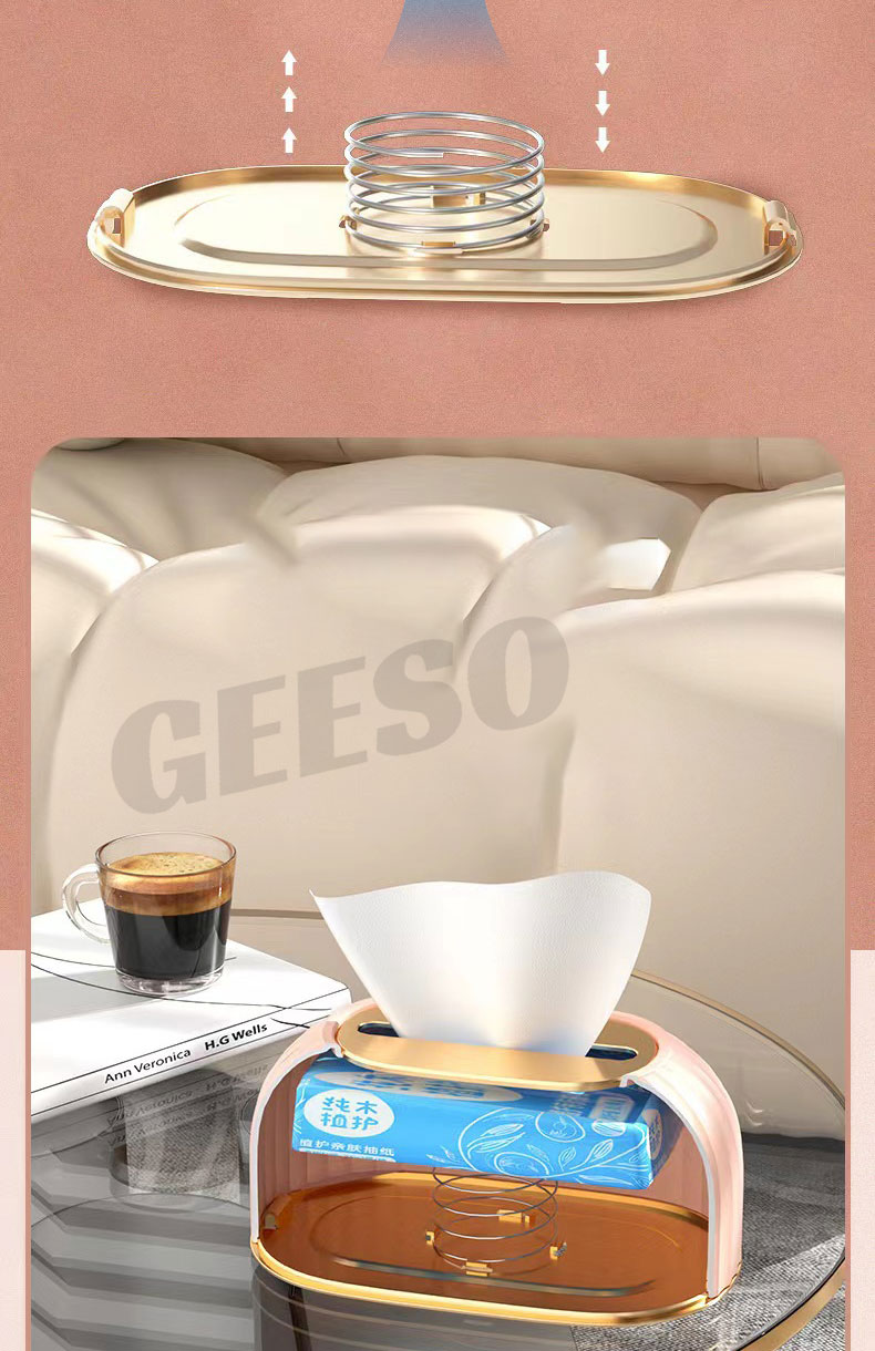GEESO Luxury Tissue Box Holder Tissue Holder Toilet Tissue Holder Kotak ...