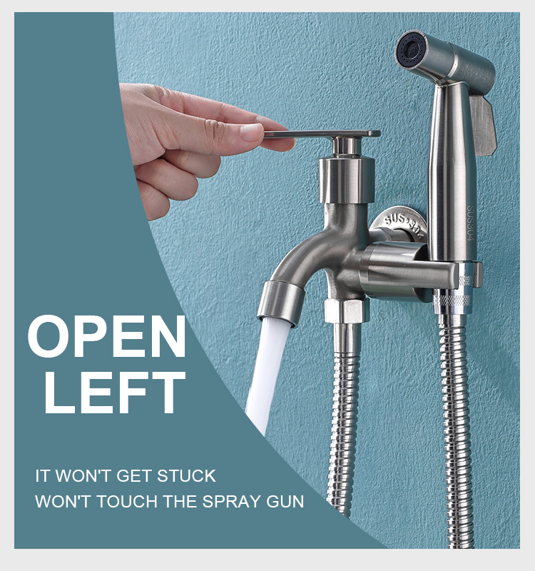 High pressure Bidet spray set hand bidet two way tap faucet bathroom ...