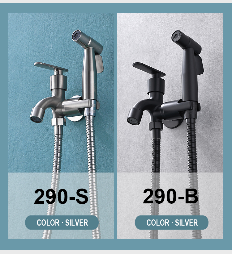 High pressure Bidet spray set hand bidet two way tap faucet bathroom ...