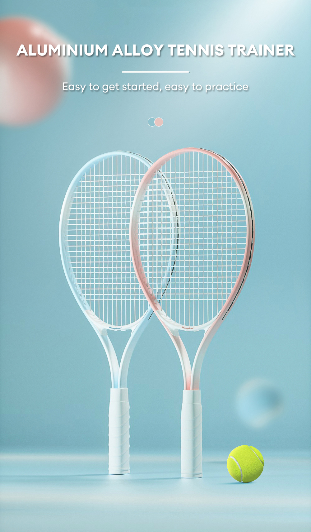 Tennis Trainer Single Player With Line Rebound Self Training Tool ...