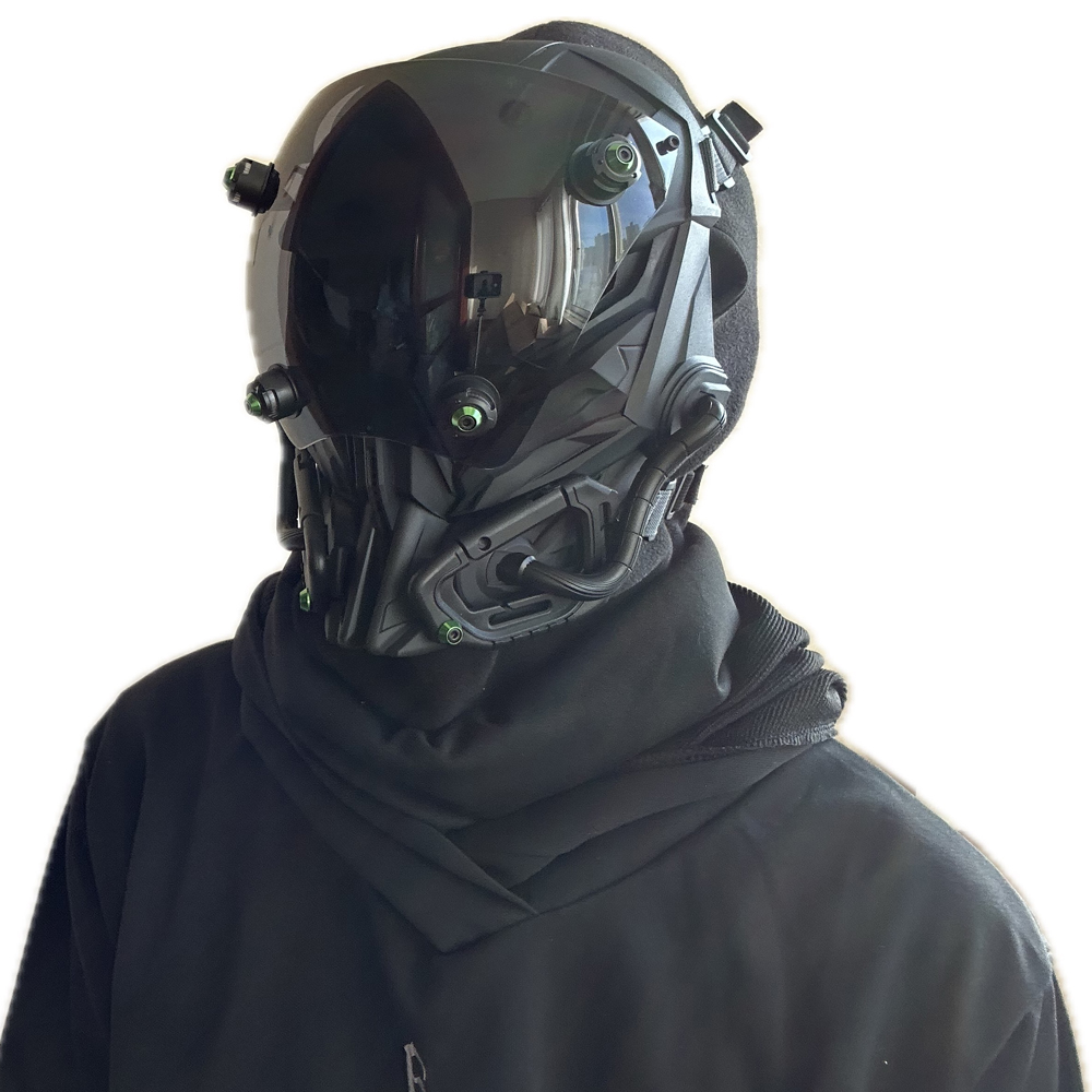Cyberpunk Mask Futuristic Techwear Helmet Cosplay Sci Fi Punisher Mask ...