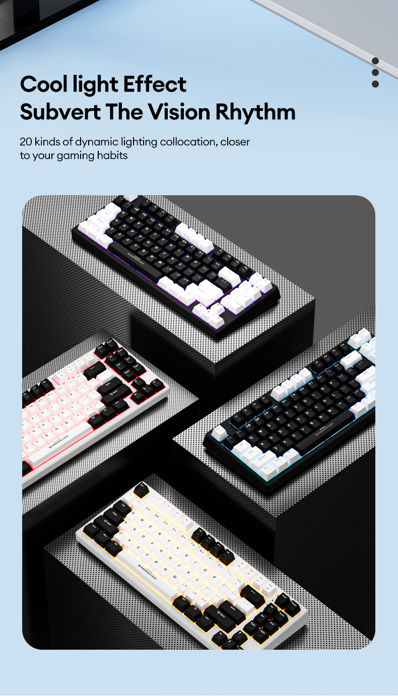 Monster K2S Gaming Mechanical Keyboard Smart Compatible USB Stable ...