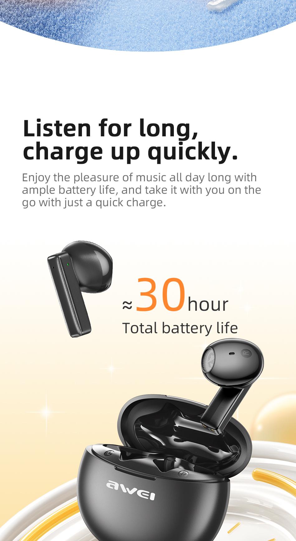 Awei T87 Bluetooth Earphone Wireless Earbud ENC Call Noise Cancelling Earbuds 0.06s Low Latency ...