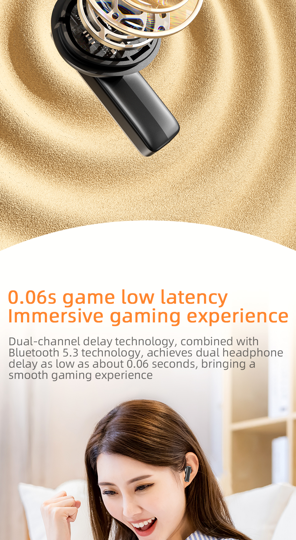 Awei T87 Bluetooth Earphone Wireless Earbud ENC Call Noise Cancelling ...