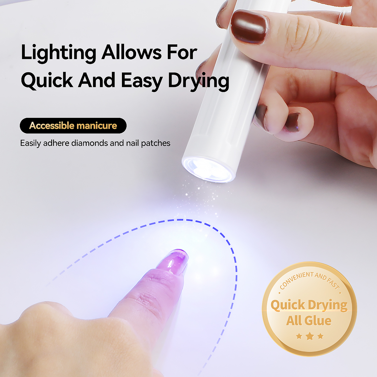 1Pc Plug-in Nail Art Lamp, Portable Nail Art LED Mini Nail Art Lamp ...