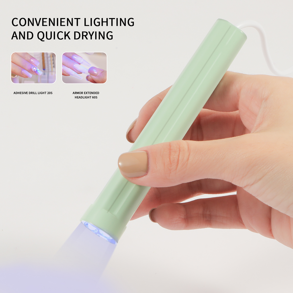 1Pc Plug-in Nail Art Lamp, Portable Nail Art LED Mini Nail Art Lamp ...