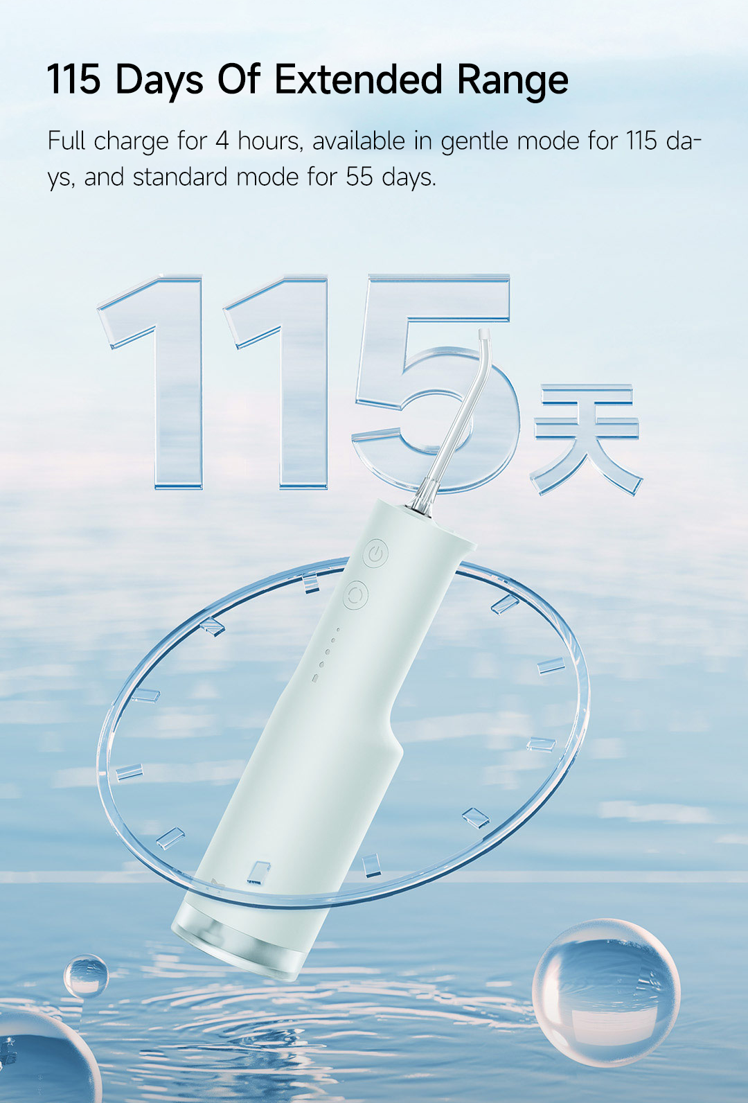 Xiaomi Mijia Electric Dental Oral Irrigator F300 4 Custom Modes Dual ...
