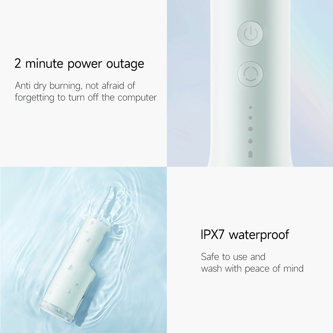 Xiaomi Mijia Electric Dental Oral Irrigator F300 4 Custom Modes Dual ...