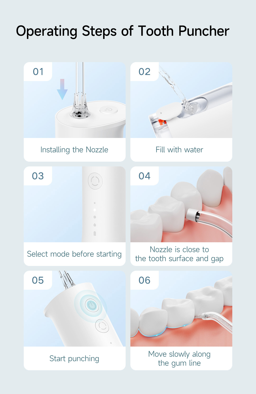 Xiaomi Mijia Electric Dental Oral Irrigator F300 4 Custom Modes Dual ...