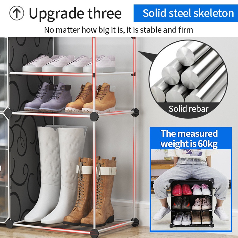 IKEA DIY Shoe Rack Kasut With Door Rak Kasut Bertutup Shoe Box Shoe ...