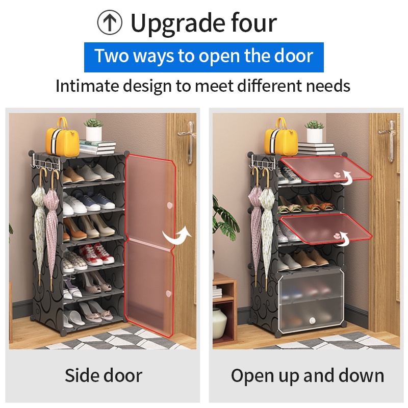 IKEA DIY Shoe Rack Kasut With Door Rak Kasut Bertutup Shoe Box Shoe ...