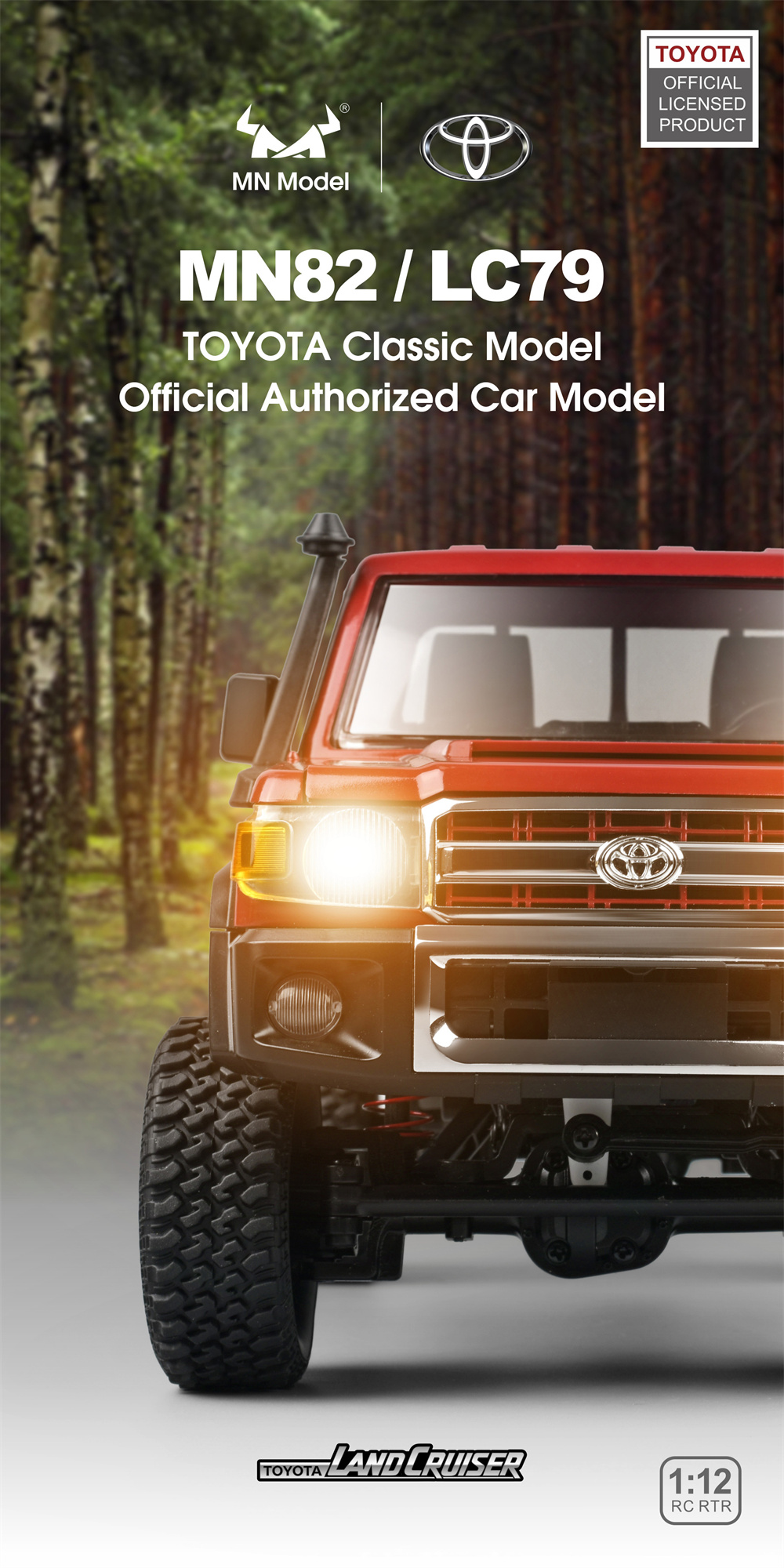 【Ready Stock】KOShobby MN82 RTR 1/12 2.4G 4WD RC Car Authorized by ...