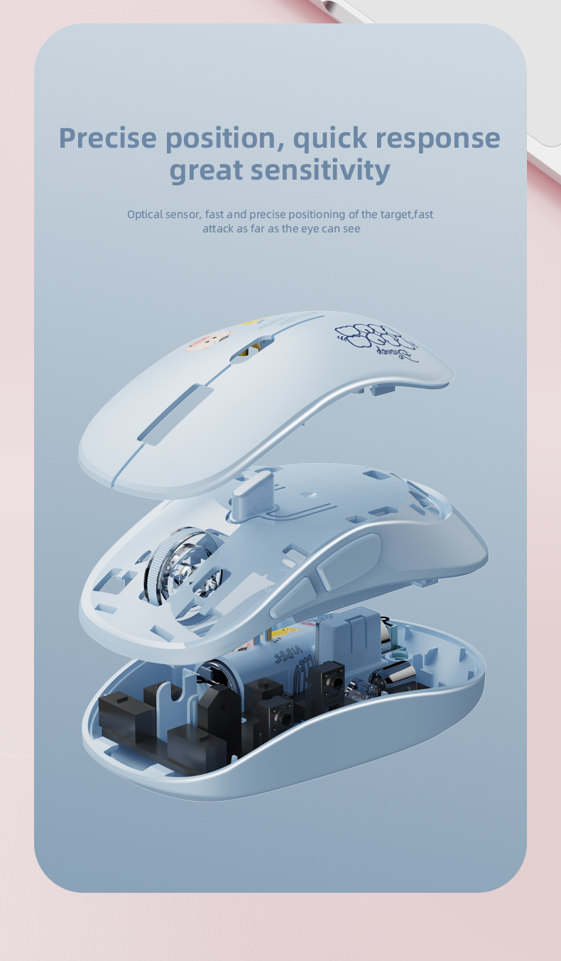 Disney QS-MS01 Wireless Mouse Stable Connection Sweatproof Three Speed ...