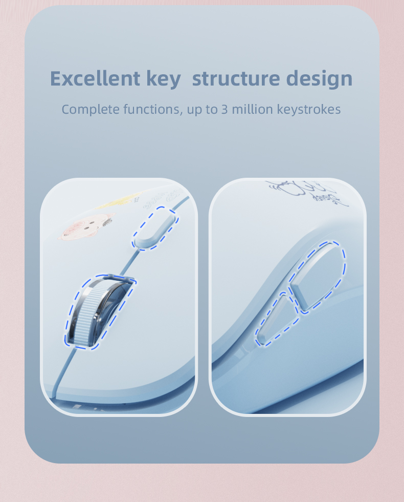 Disney QS-MS01 Wireless Mouse Stable Connection Sweatproof Three Speed ...