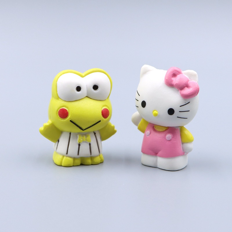 6Pcs/Set Sanrio Anime Figure Kuromi Hello Kitty My Melody Cinnamoroll ...