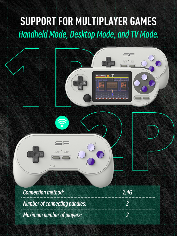 SF2000 Portable Video Game Console 3 inch IPS Screen Handheld Game ...