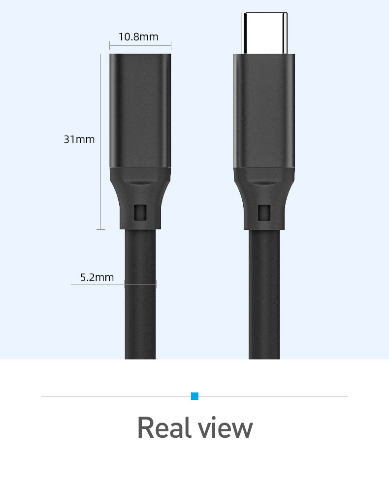 Type-C Extension Cable Usb3.1gen2 Male to Female 10Gbps Data Cable ...