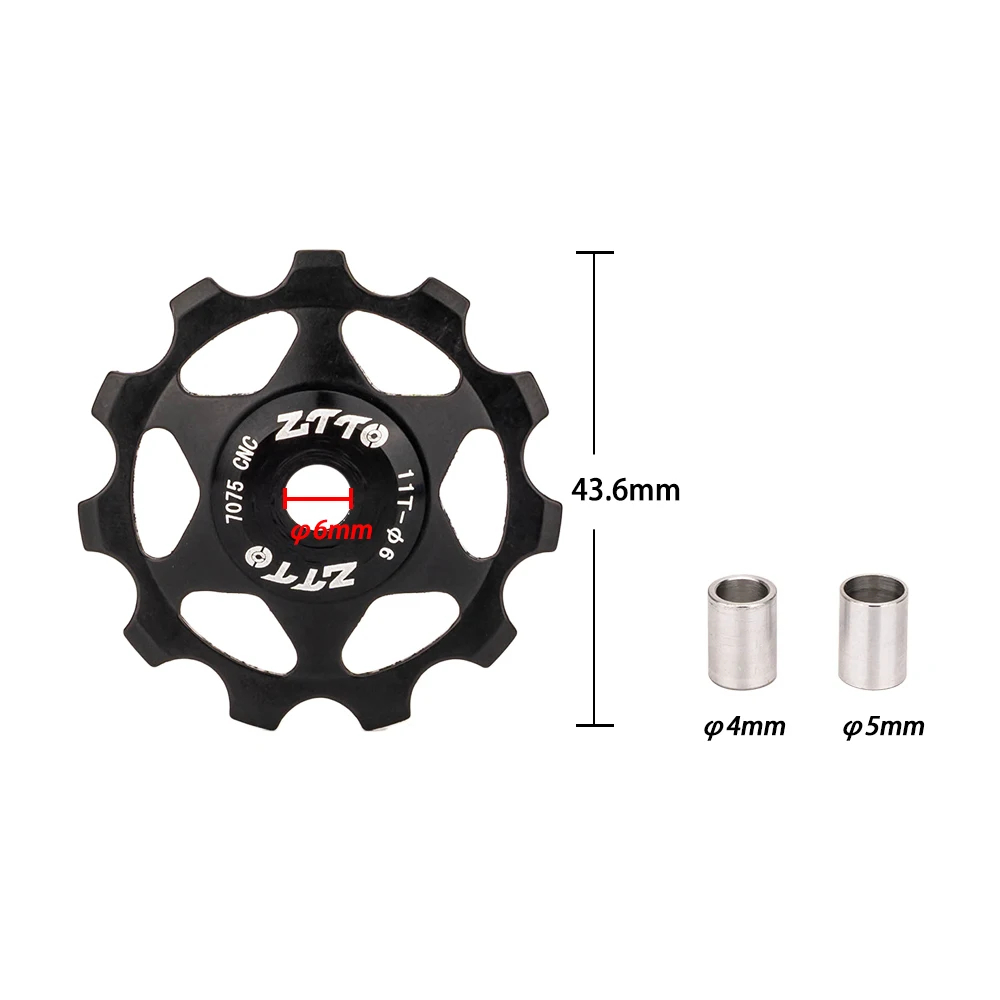 ZTTO MTB 11T 13T CNC Bicycle Rear Derailleur Jockey Wheel Steel Bearing Pulley AL7075 Road Bike ...