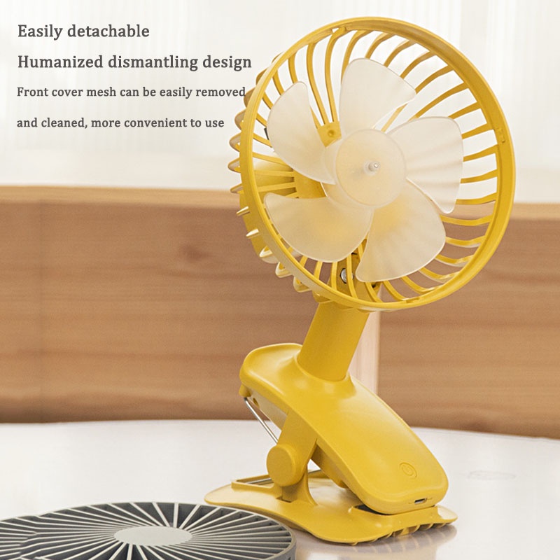 Mini Clip Fan Auto-rotate Mini Table USB Charging Fan Small Kipas Clip ...
