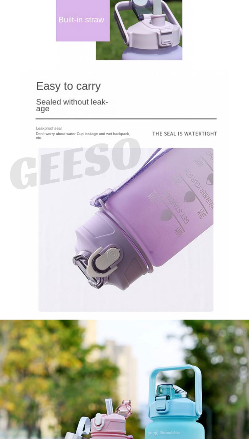 GEESO 3pcs/Set Sports Large Capacity Water Bottle School Girl Children ...