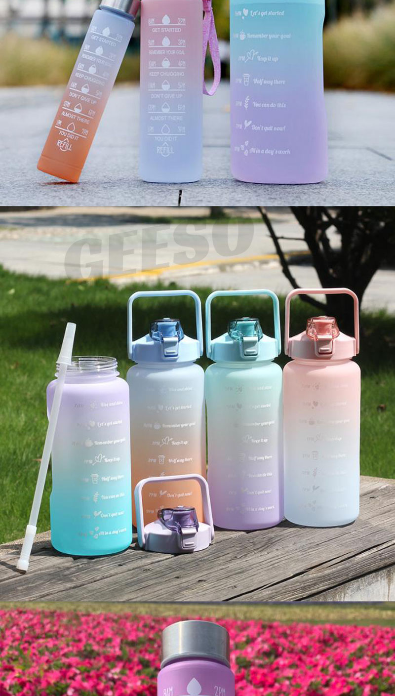 GEESO 3pcs/Set Sports Large Capacity Water Bottle School Girl Children ...