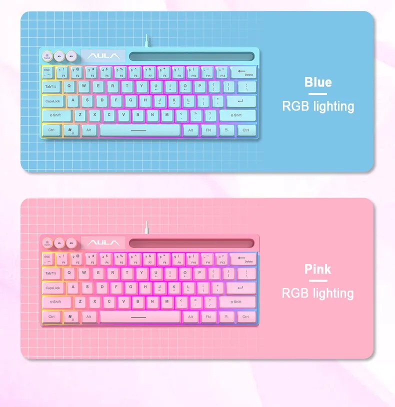 Aula F3061 Mechanical Gaming Keyboard Anti-ghosting 64 Brown Switch ...