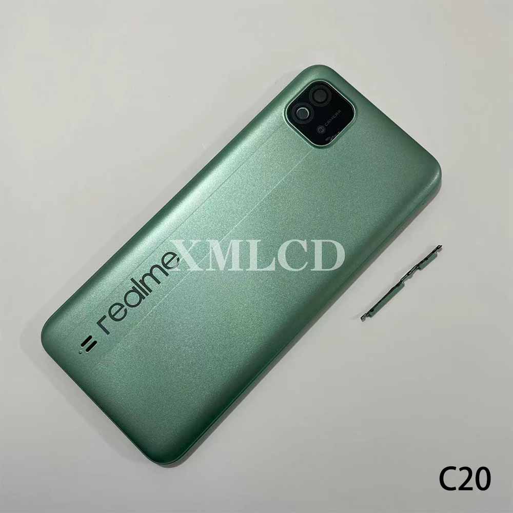 For Realme C21 RMX3201 Back Battery Cover C20 RMX3063 Panel Housing ...