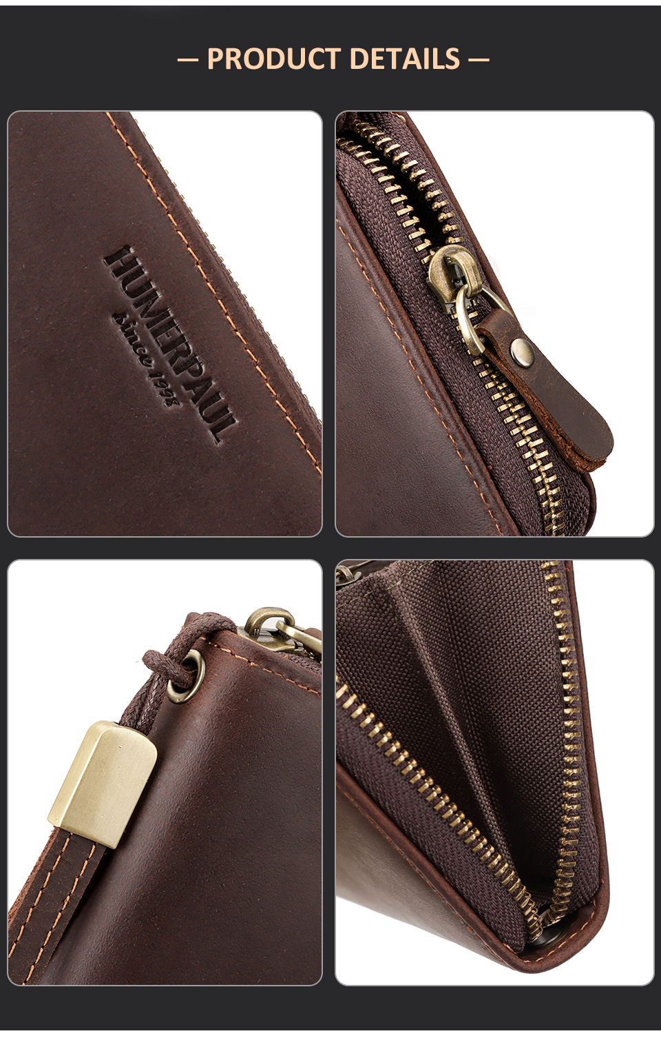 HUMERPAUL Long Wallet Made Of Genuine Leather High-capacity BP736 ...