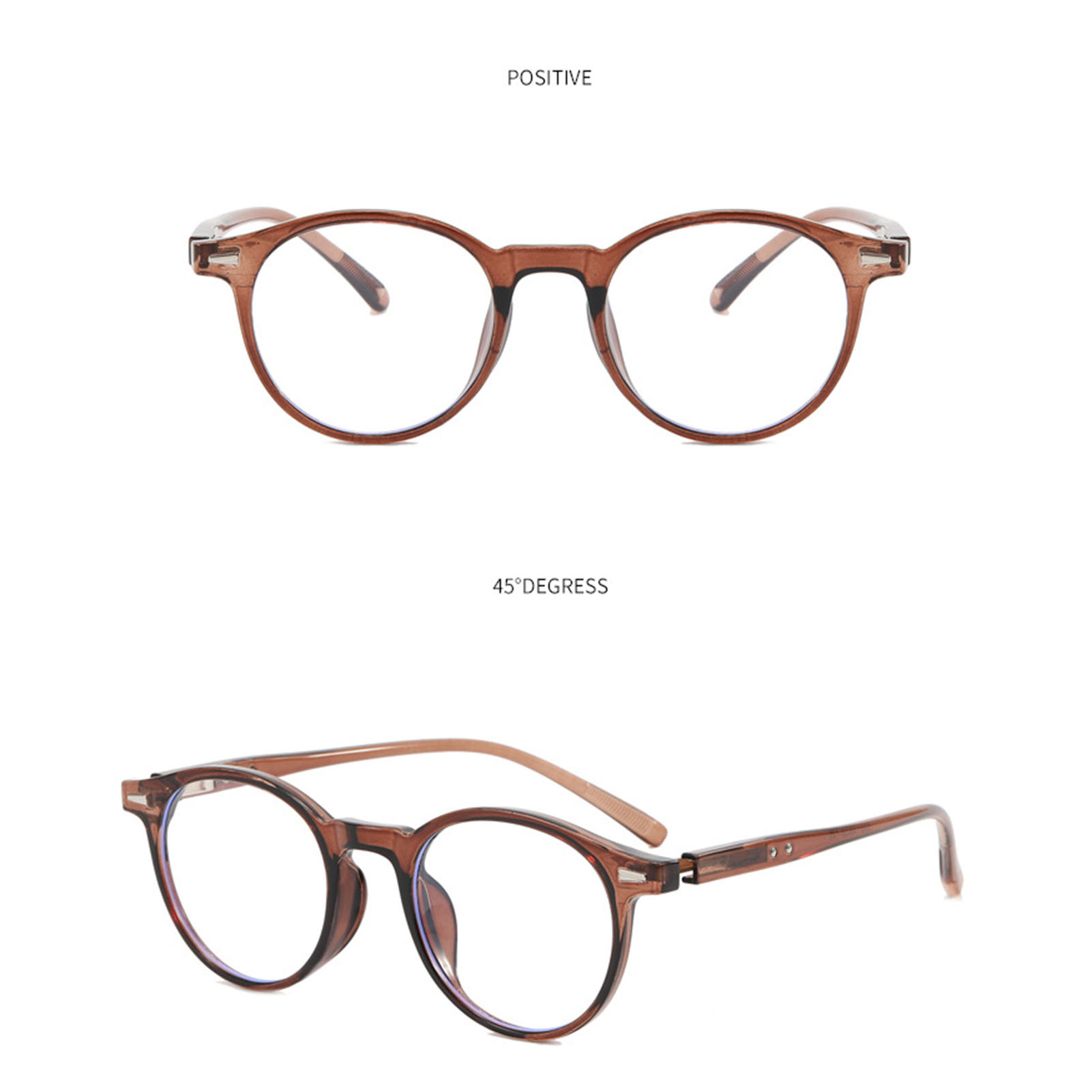 (New product offer) Extra large blue light glasses round frame anti-eye ...