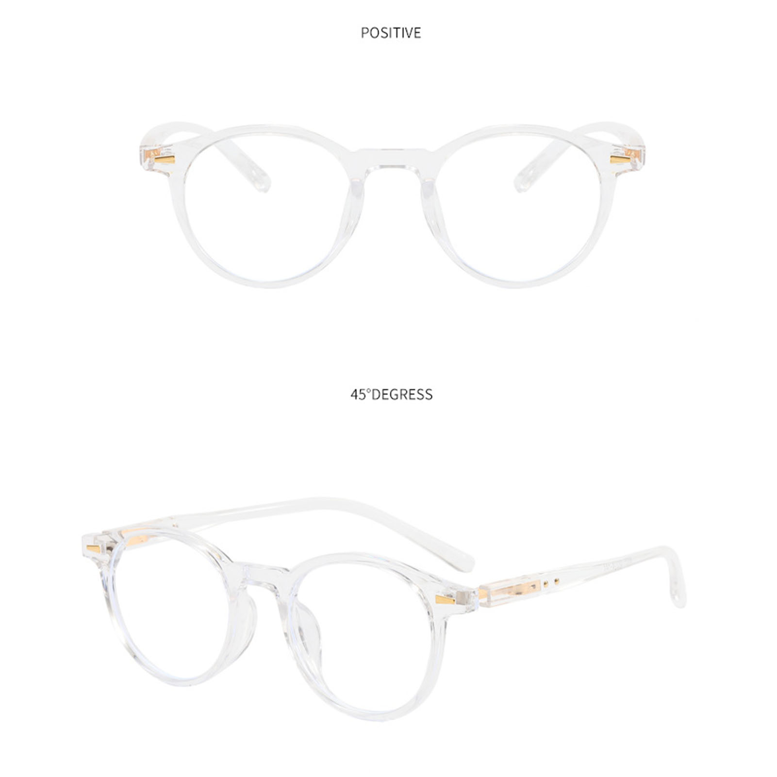 (New product offer) Extra large blue light glasses round frame anti-eye ...