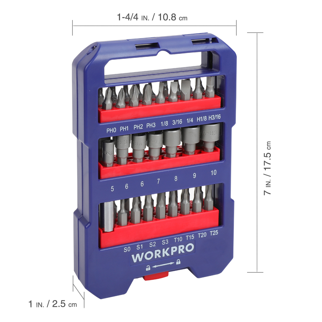 WORKPRO 51pcs Screwdriver bits Set multi bits set with Slotted Phillips ...