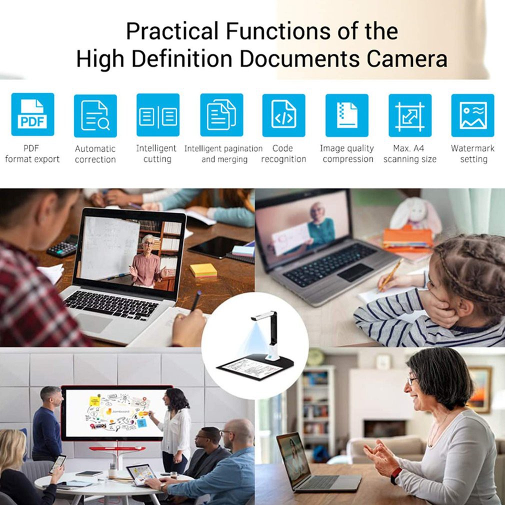 Portable 8 Mega-pixel High Definition Doc Scanner Capture Size A4 ...