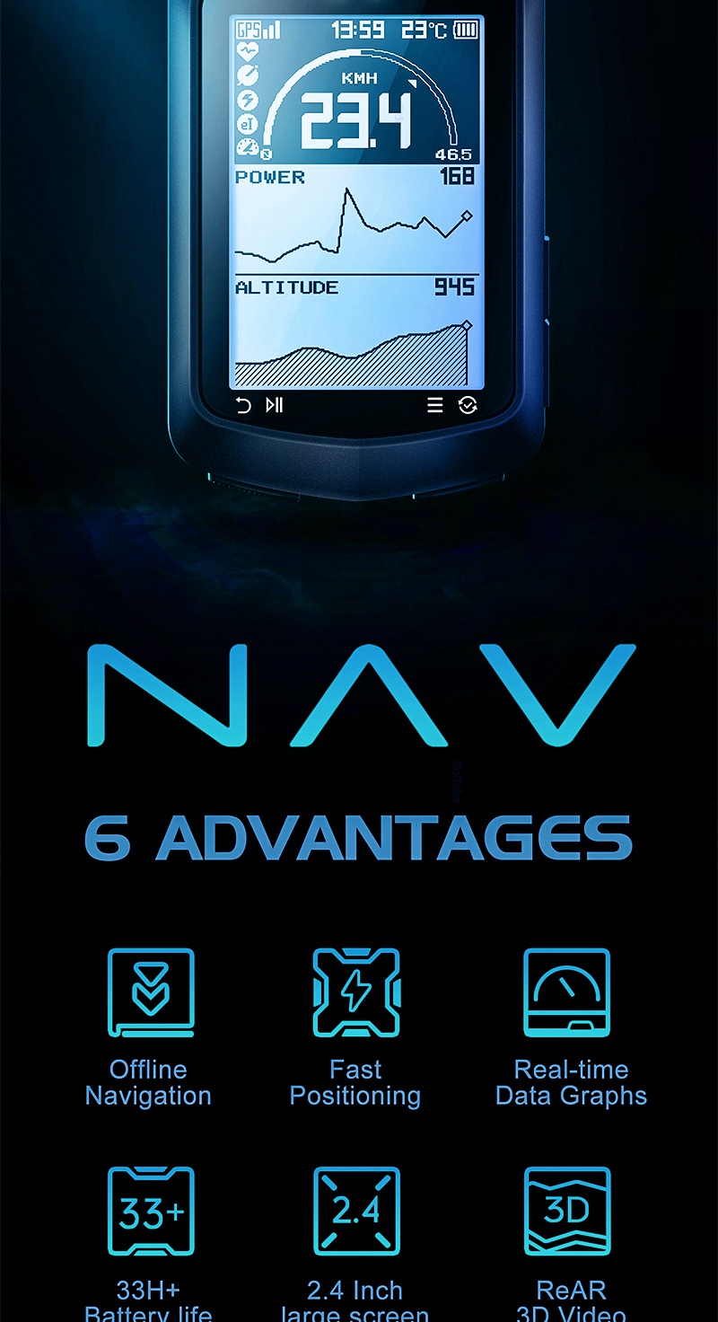 XOSS NAV Plus NAV+ NAV2 Bike Computer GPS Bicycle Riding Cycling Map ...