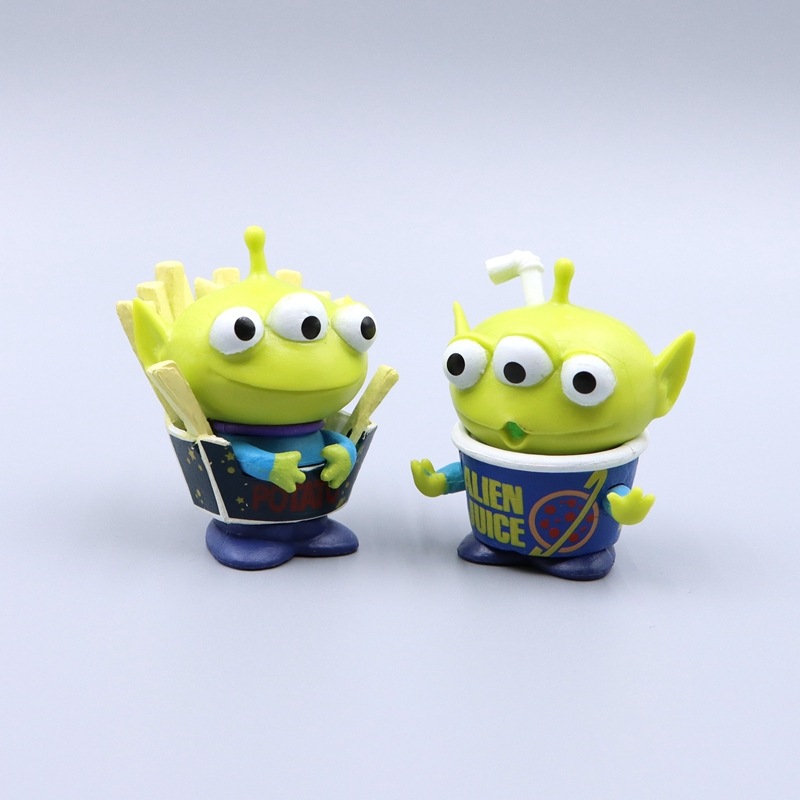 3Pcs/Set 4.4cm Disney Anime Cartoon Toy Story Figure Aliens Hamburger ...