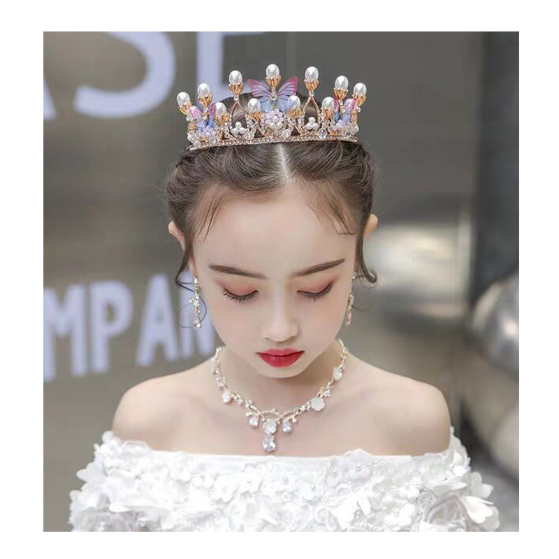 Princess Crown Butterfly Model Runway Headdress for Girls Birthday ...