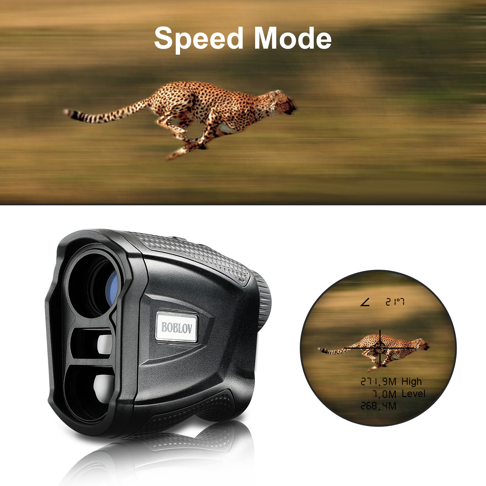 BOBLOV 3M02 Slope Distance 600M Rangefinder 6.5X Magnification Range ...