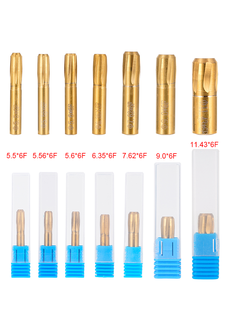 6 Flutes Spiral Reamer 5.5mm 5.56mm 5.6mm 6.35mm 7.62mm 11.43mm Helical ...